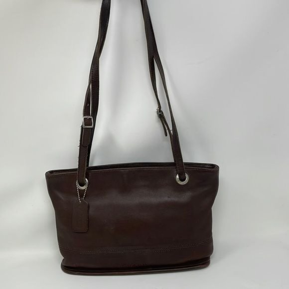 Coach | Bags | Coach Bucket Slim Vintage 4243 Brown Silver Leather ...